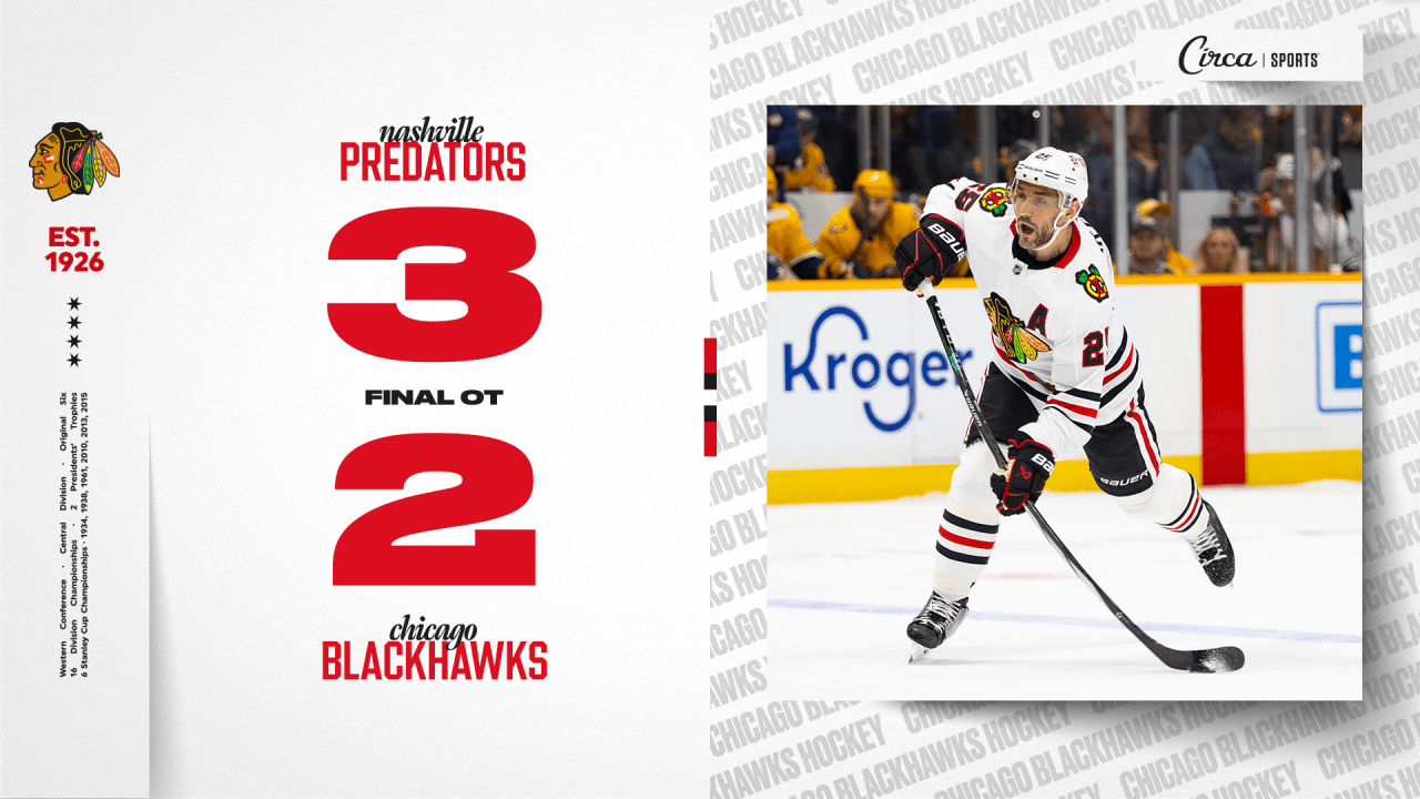 RECAP: Blackhawks Earn Point, Fall in OT to Predators | Chicago Blackhawks