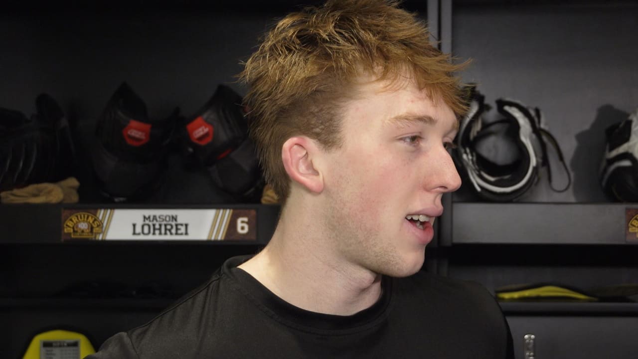 Locker Room Raw: Mason Lohrei | Boston Bruins