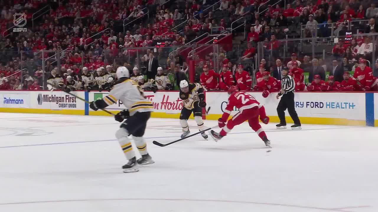 BOS@DET: Talbot with a great save against Casey Mittelstadt | Detroit ...