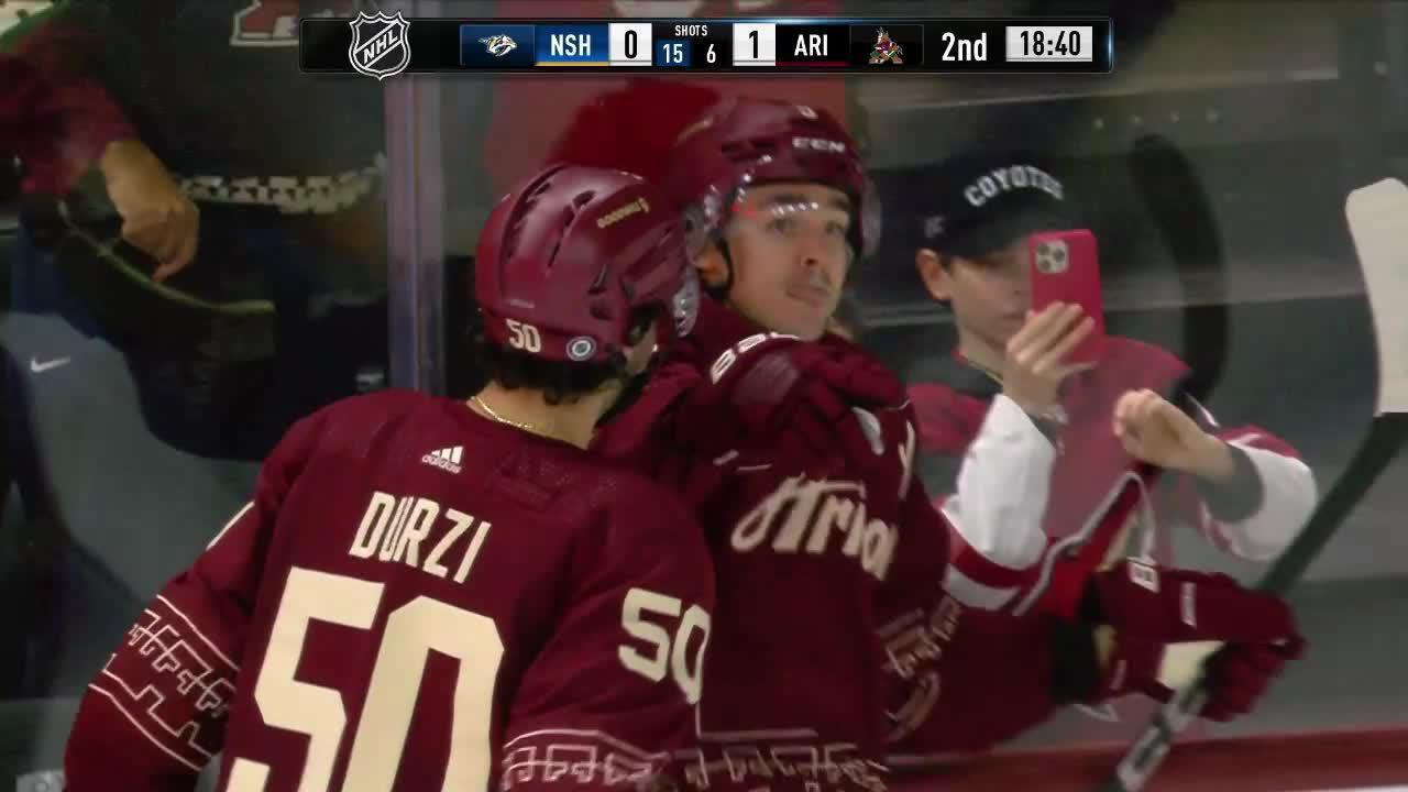 Clayton Keller with a Short Goal vs. Nashville Predators | NHL.com