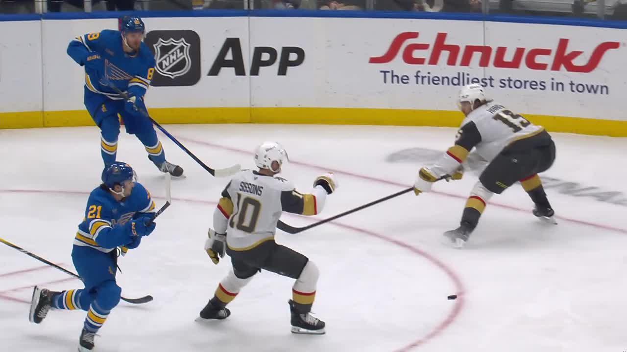 VGK@STL: Faulk scores goal against Carter Hart | St. Louis Blues