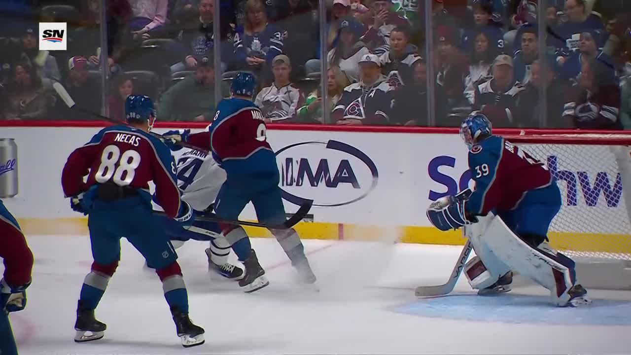 TOR@COL: Marner scores goal against Mackenzie Blackwood | Toronto Maple ...