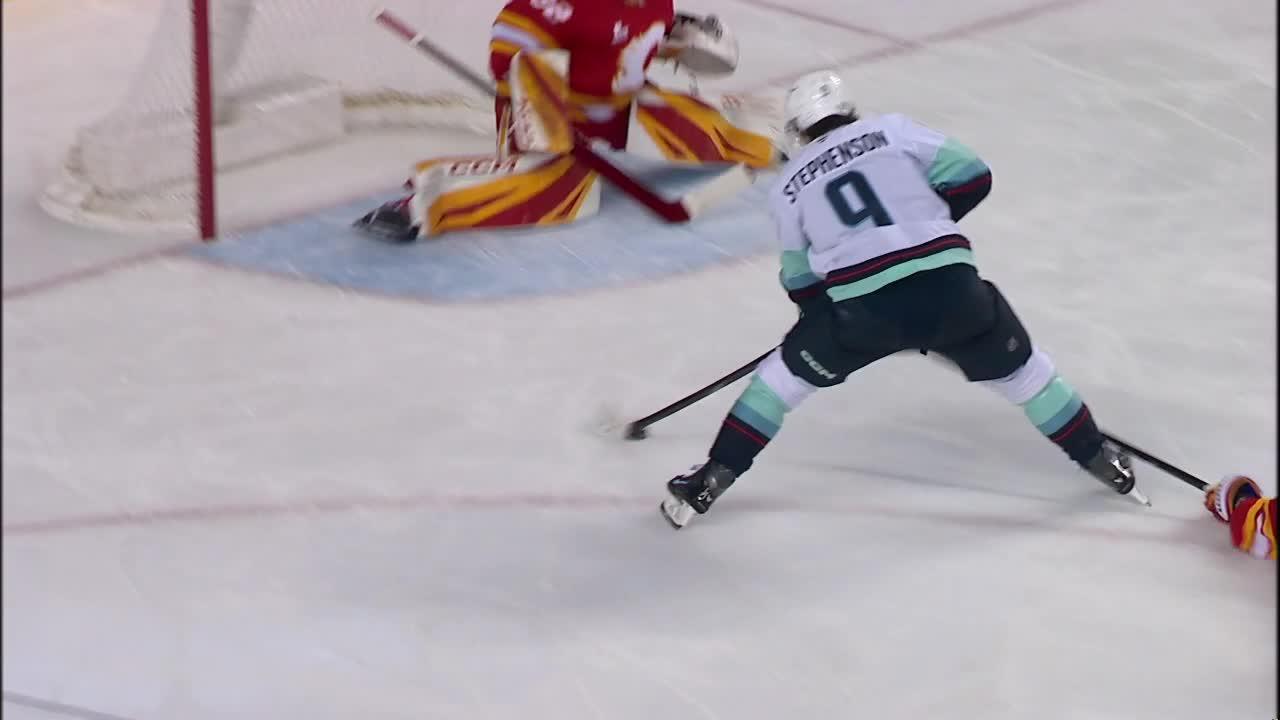 SEA@CGY: Stephenson scores goal against Dustin Wolf | Seattle Kraken