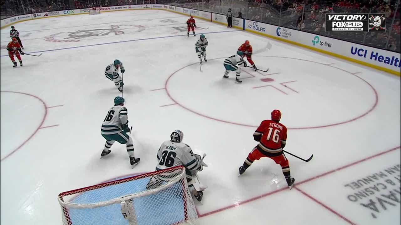 SJS@ANA: Gauthier scores goal against Jakub Skarek | Anaheim Ducks