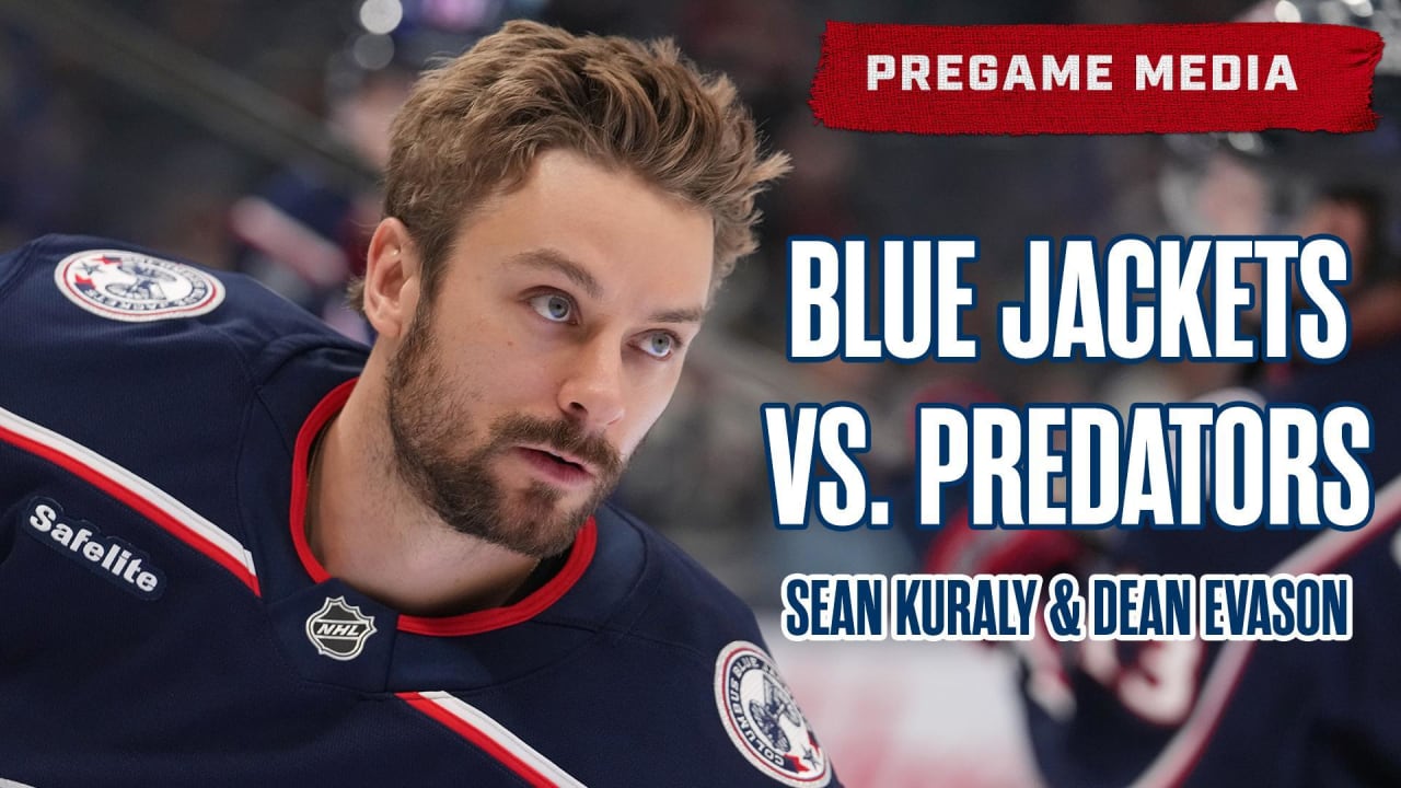 Sean Kuraly and Head Coach Dean Evason, Blue Jackets Host the Predators ...