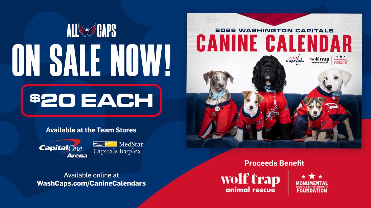 2026 Caps Canine Calendar Now Available for Purchase | Washington Capitals