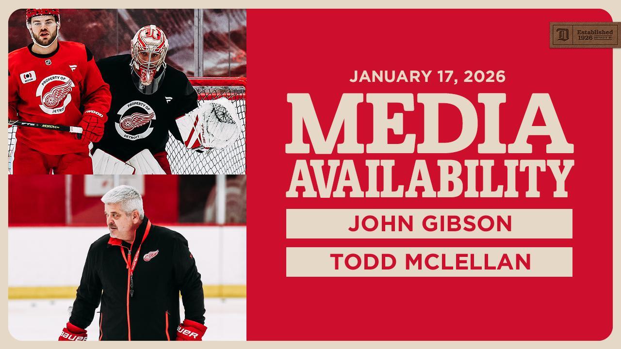 John Gibson, Todd McLellan Media | Jan. 17, 2026 | Detroit Red Wings