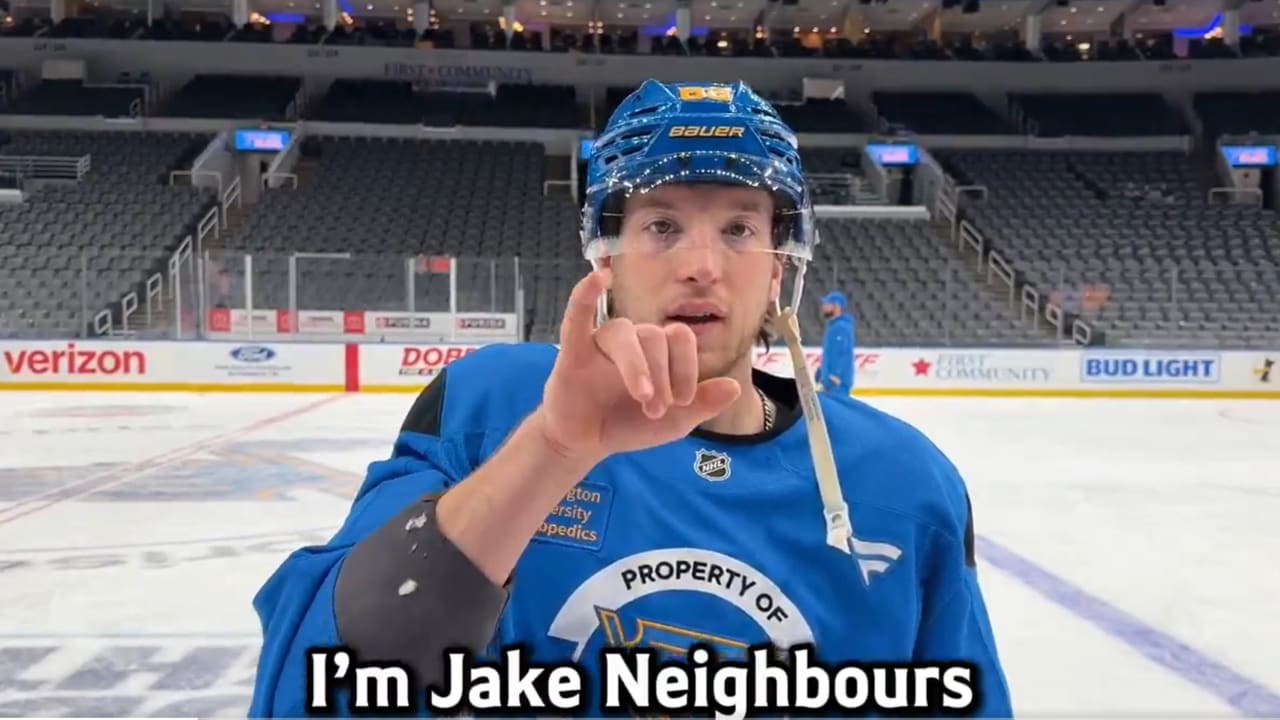 Neighbours promotes Blues, Penguins game in ASL | NHL.com