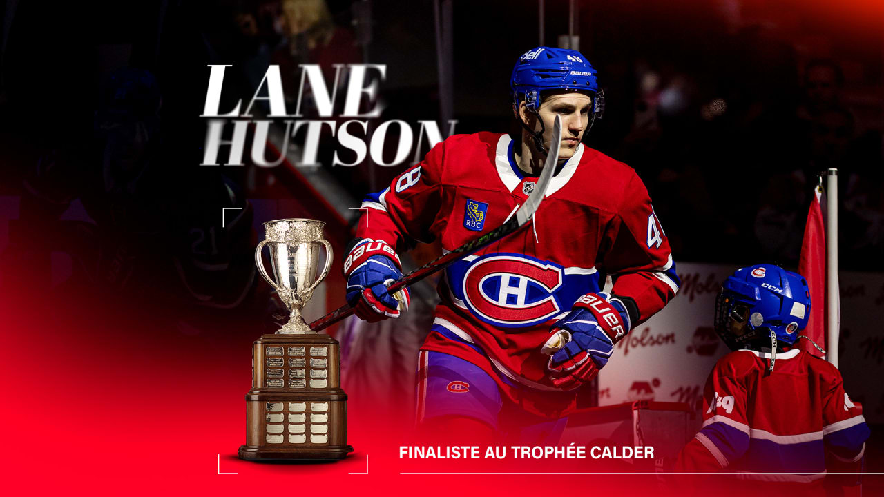 Lane Hutson nommé finaliste au trophée Calder | Canadiens de Montréal