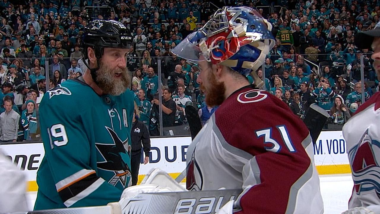 Podání rukou Avalanche a Sharks | San Jose Sharks