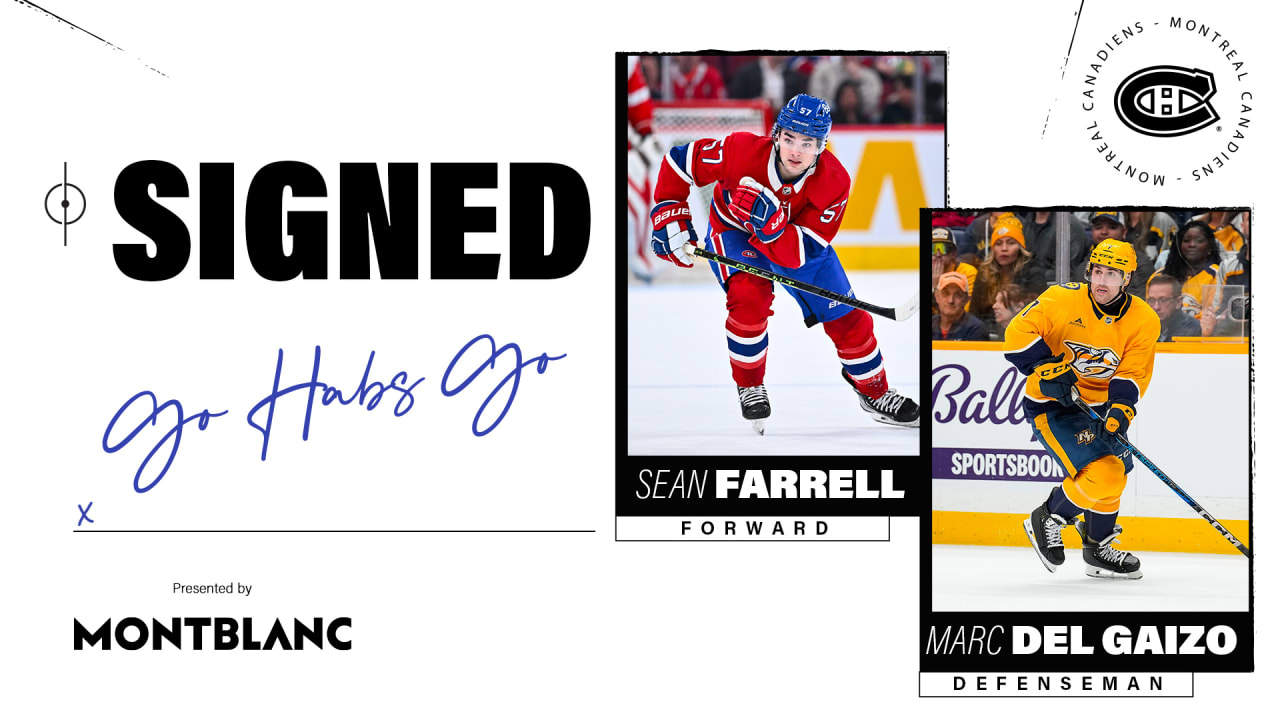 One-year contracts for Sean Farrell and Marc Del Gaizo | Montréal Canadiens