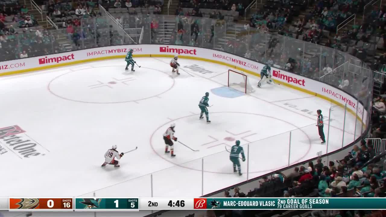 Jackson LaCombe with a Short Goal vs. San Jose Sharks | NHL.com