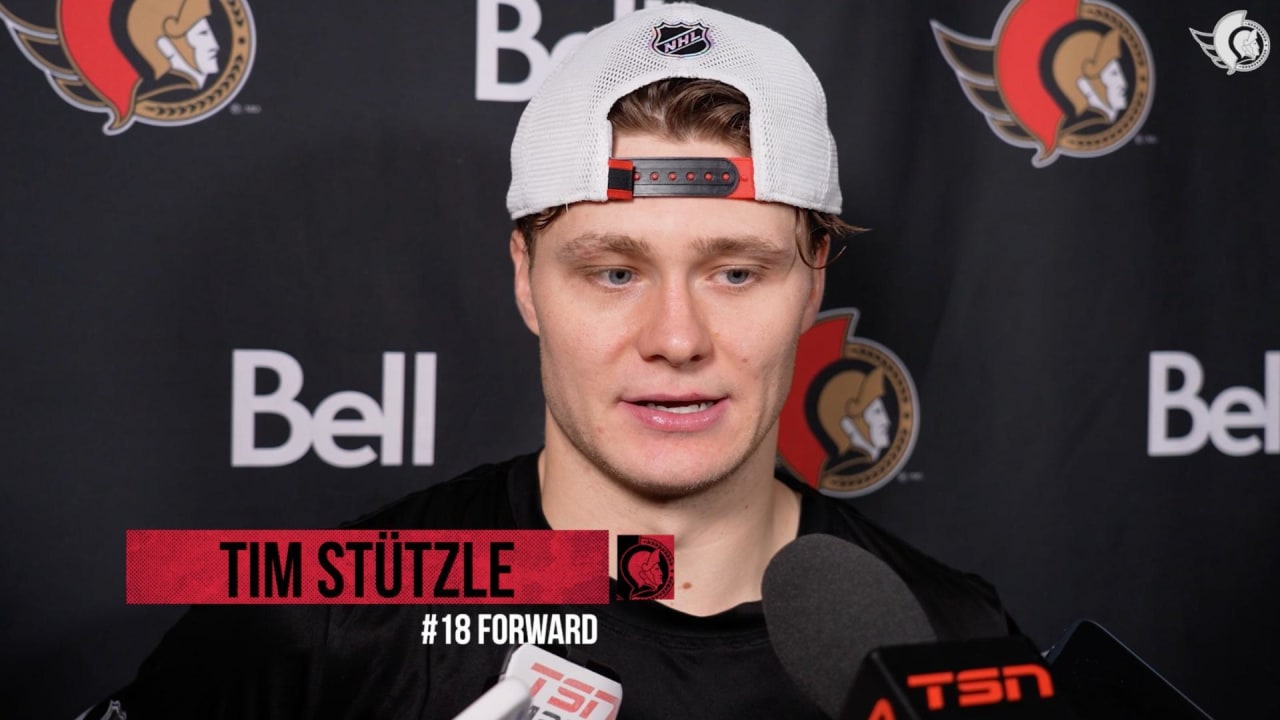 Tim Stützle dispo médias après le match contre SEA | Sénateurs d’Ottawa