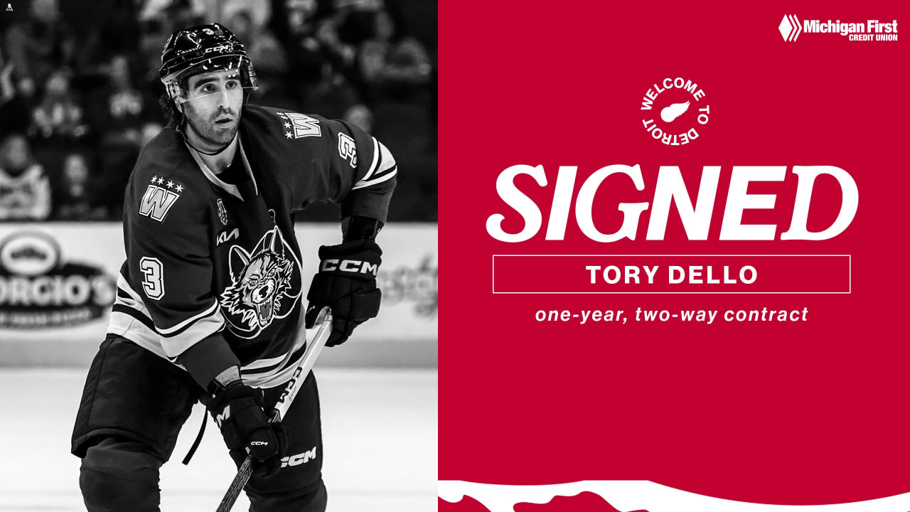 Red Wings defensemen Tory Dello to one-year, two-way contract | Detroit ...
