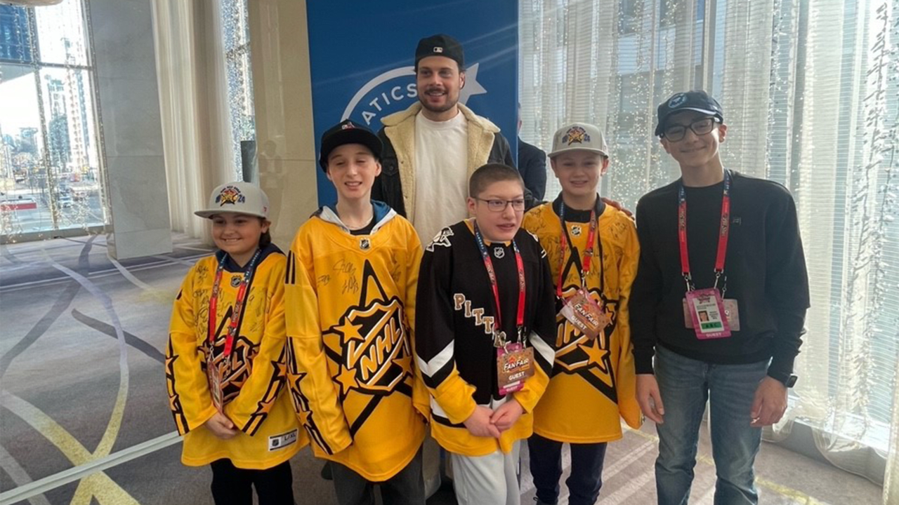 Matthews surprises Make-A-Wish kids with birthday cake, visit | NHL.com