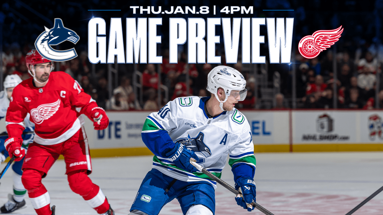 Canucks Continue Road Trip with a Stop in Detroit on Thursday Night ...