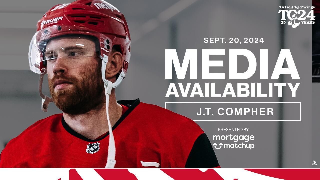 JT Compher Training Camp Media | Sept. 20, 2024 | Detroit Red Wings