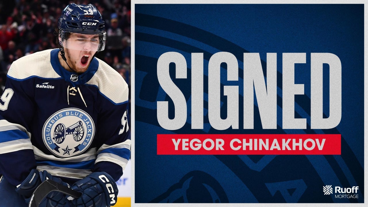 Yegor Chinakhov Signs Two-Year Extension! | Columbus Blue Jackets