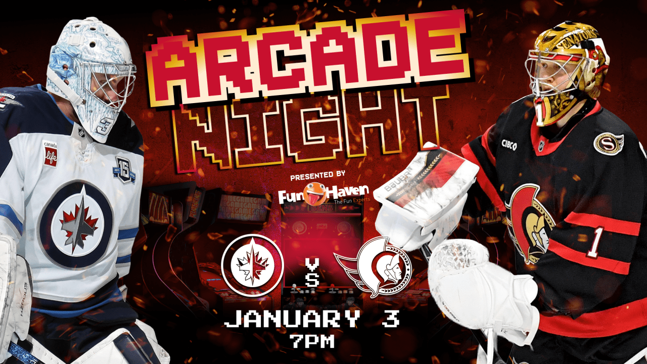 Fun Haven presents Arcade Night as Sens host Jets | Ottawa Senators