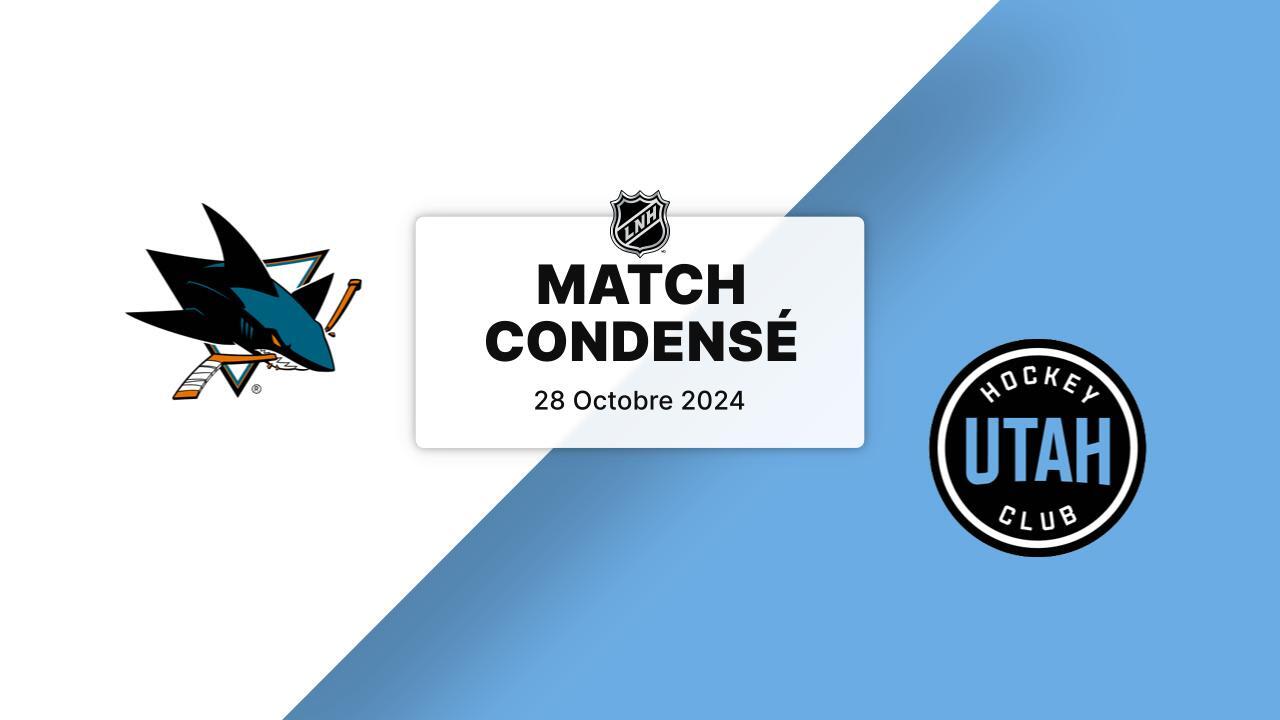 Match condensé : Sharks @ Club de hockey de l'Utah 28/10/2024 | LNH.com