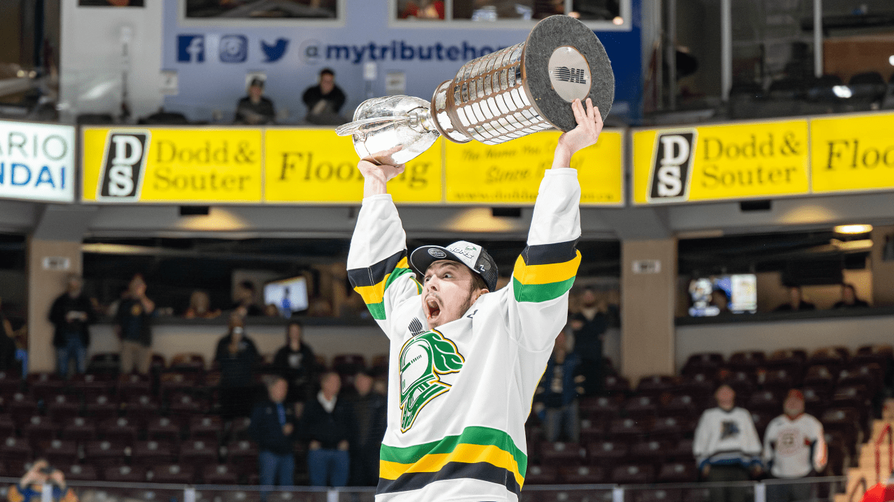 Landon Sim wins OHL Championship with Knights | St. Louis Blues