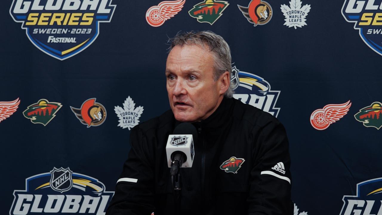 Evason pregame vs TOR in Sweden | Minnesota Wild