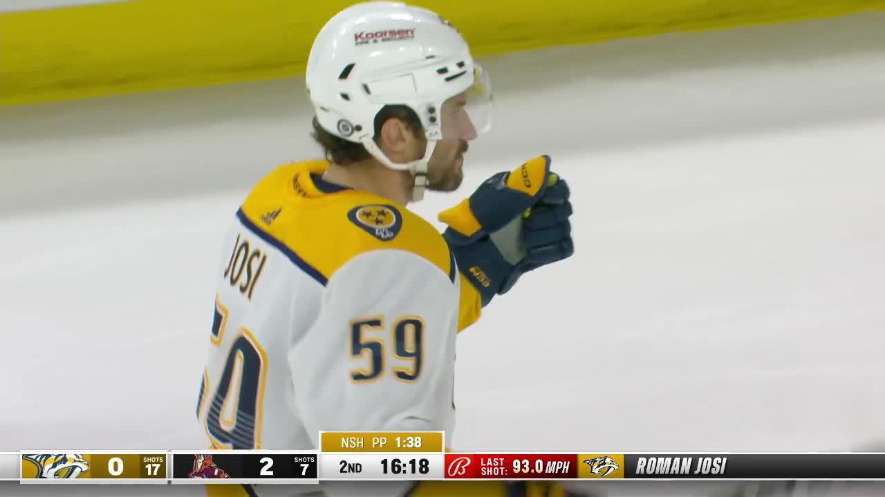 Roman Josi with a Short Goal vs. Arizona Coyotes | NHL.com