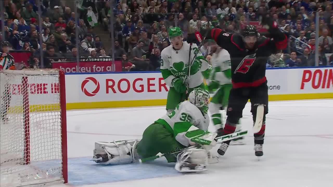 CAR@TOR: Martinook scores goal against Ilya Samsonov | Carolina Hurricanes
