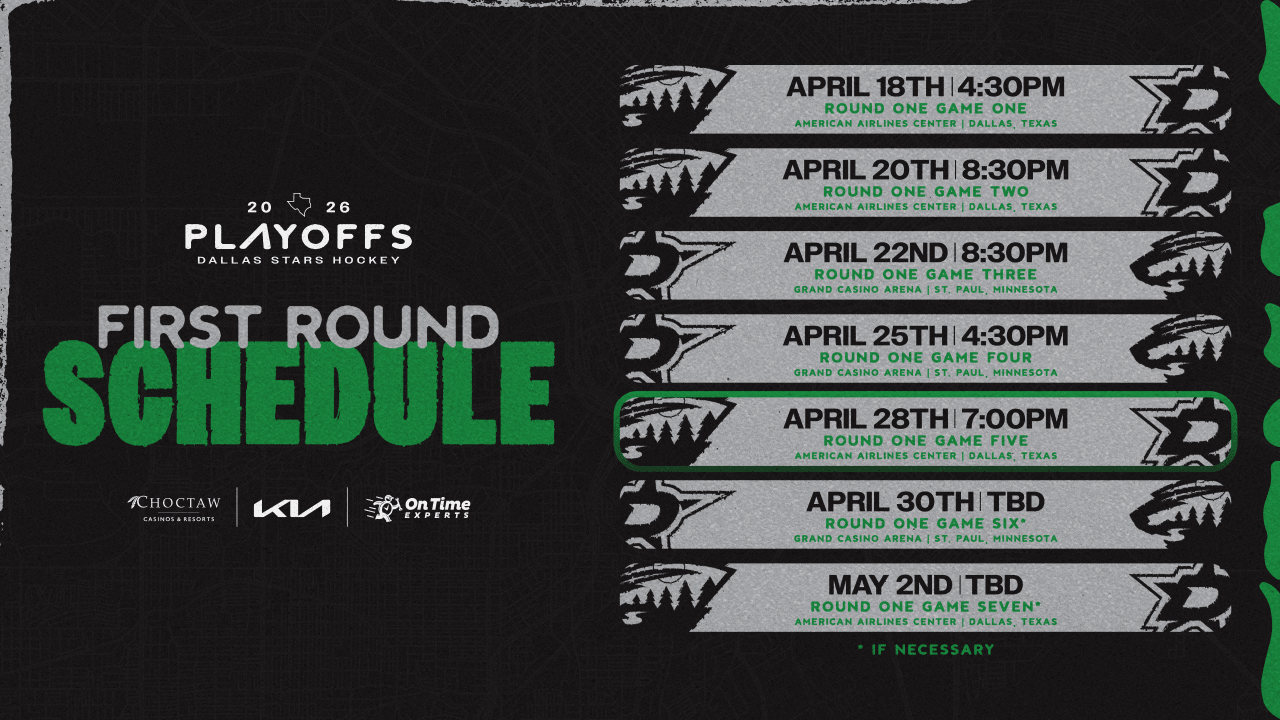 NHL announces start time for Dallas Stars/Minnesota Wild Game 5 on ...