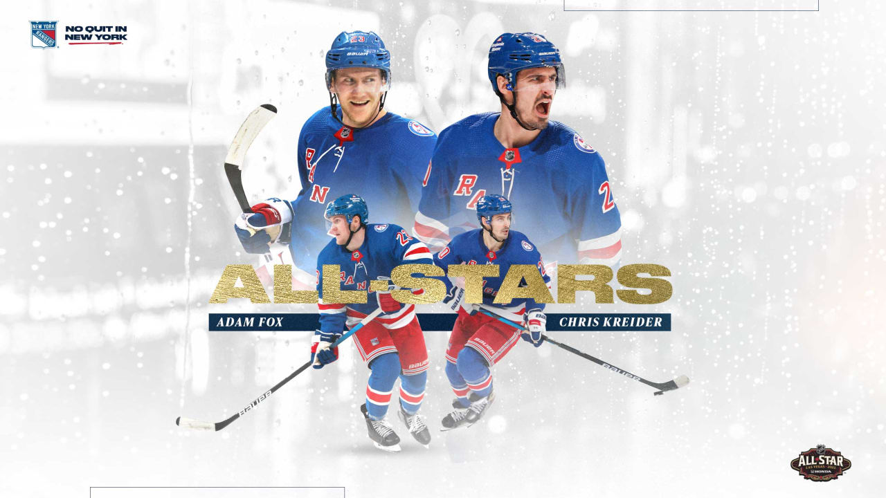 Adam Fox and Chris Kreider Selected to Participate in NHL All-Star Game ...