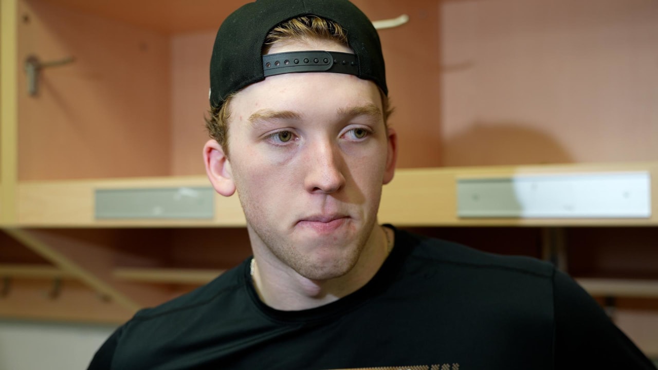 Locker Room Raw: Mason Lohrei | Boston Bruins