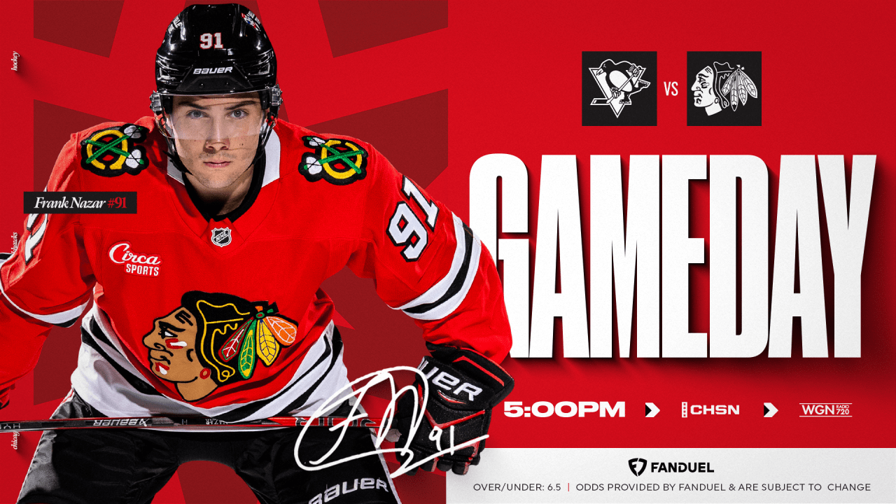 PREVIEW: Blackhawks Open Back-to-Back Matchup with Penguins at Home ...