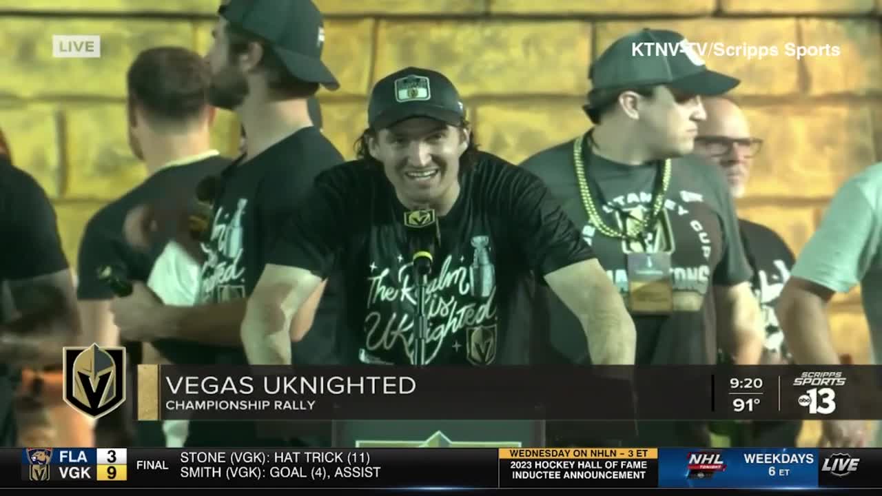 Stone speaks to fans at rally | NHL.com