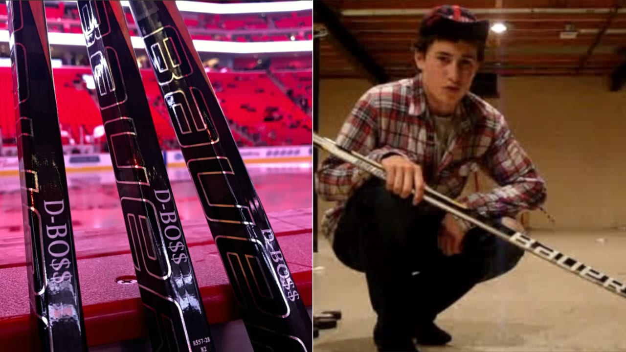 Larkin's sticks emblazoned with childhood alter ego 'D-Boss' | NHL.com