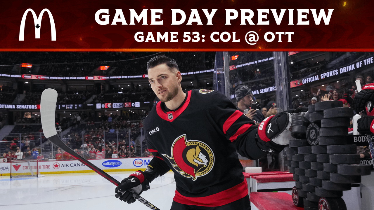 Sens face heavy test with Avalanche in town | Ottawa Senators