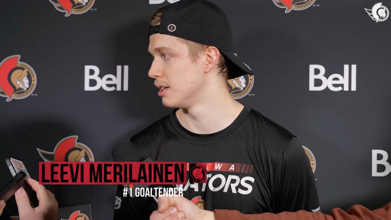 Leevi Meriläinen Postgame Media vs MIN | Ottawa Senators