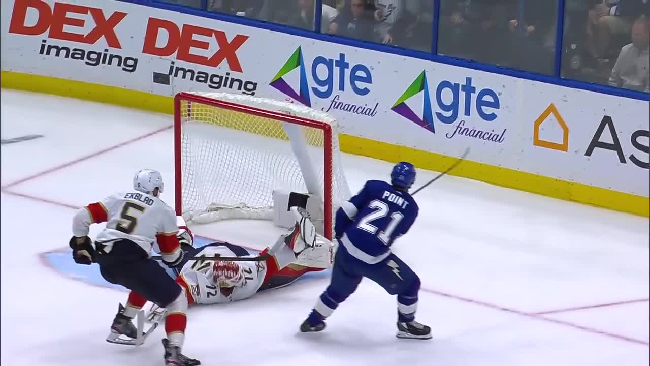 Bobrovsky flashes glove on Point | NHL.com