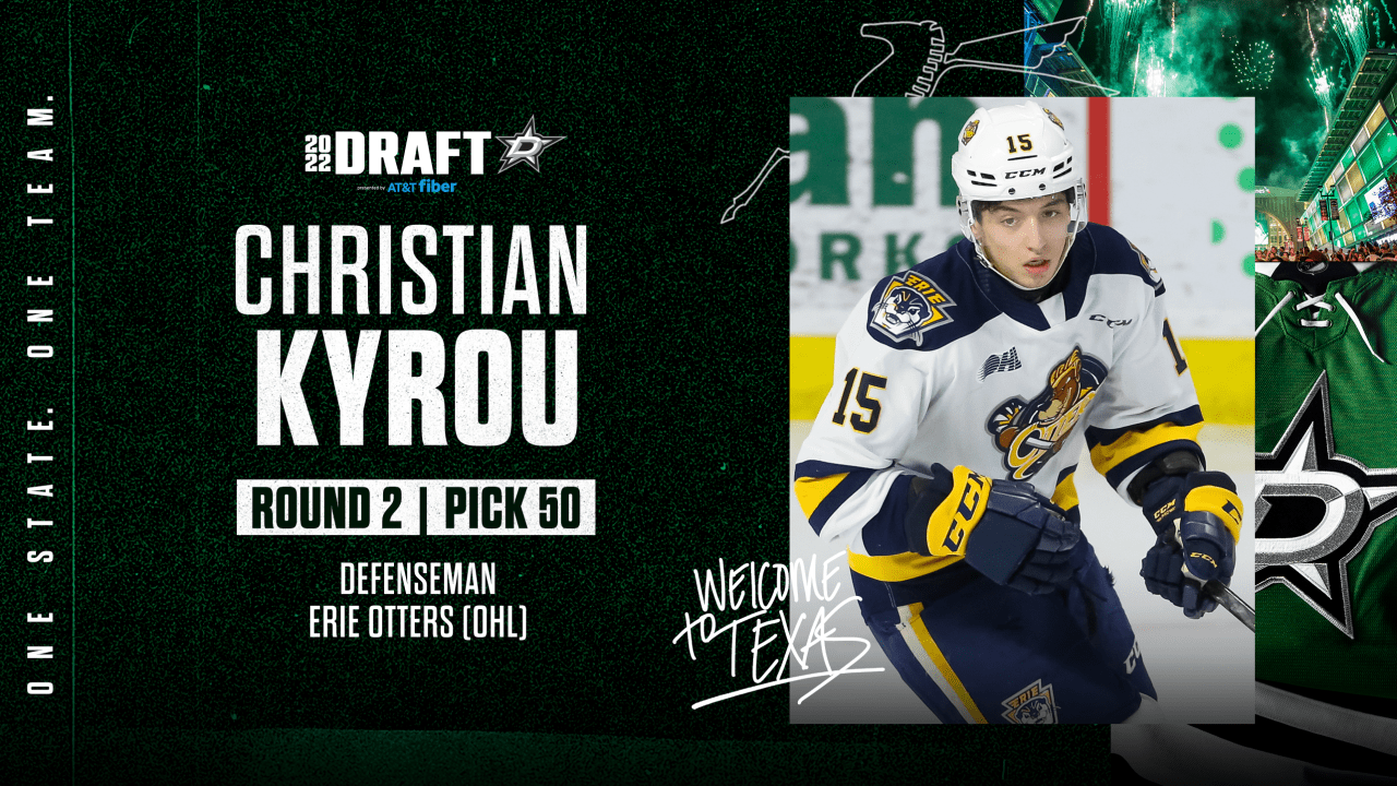 Stars select Christian Kyrou with 50th overall pick in 2022 NHL Draft ...