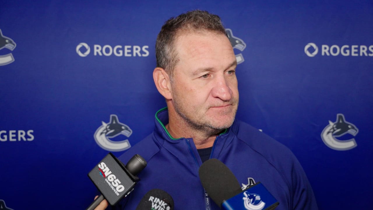 PRACTICE | Head Coach Adam Foote | Vancouver Canucks
