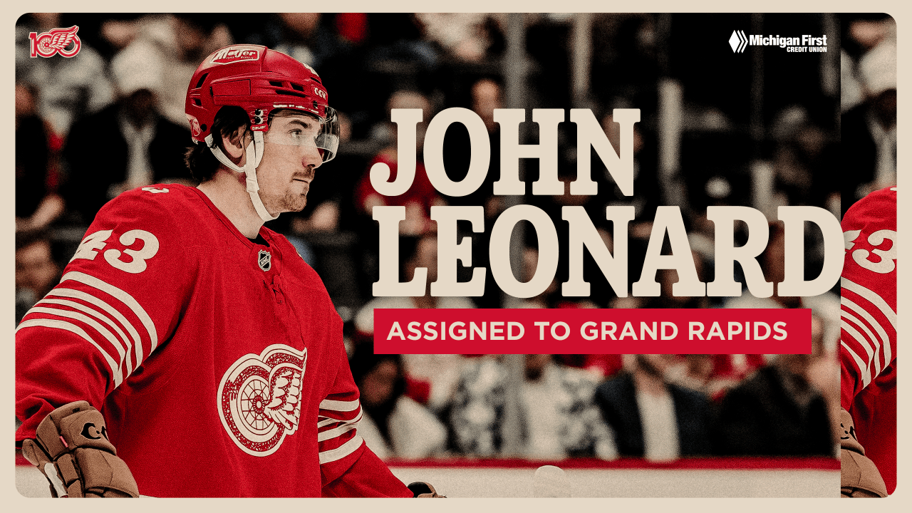 Red Wings assign John Leonard to Grand Rapids | Detroit Red Wings