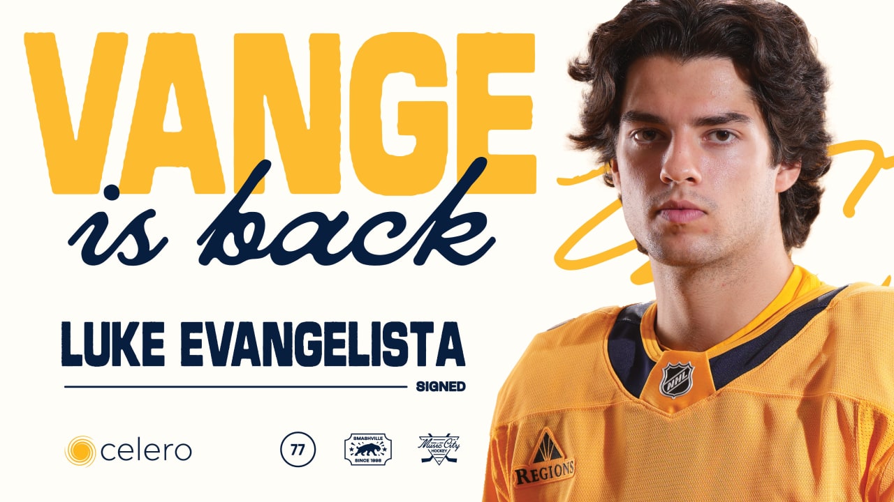 Predators Sign Luke Evangelista to Two-Year, $6 Million Contract ...