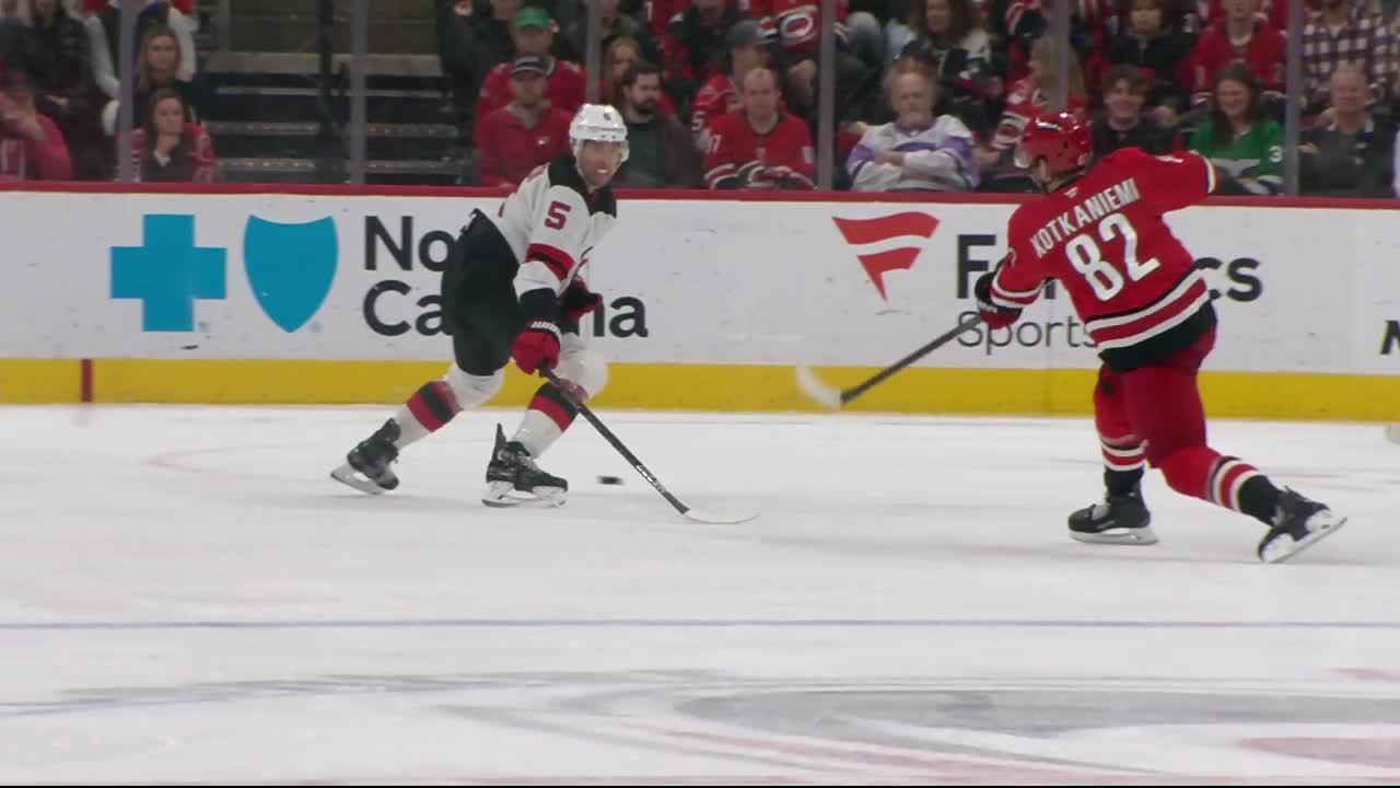 Jackson Blake with a Powerplay Goal vs. New Jersey Devils | Carolina ...
