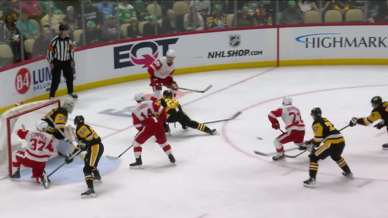 DET@PIT: Raymond scores goal against Alex Nedeljkovic | Detroit Red Wings