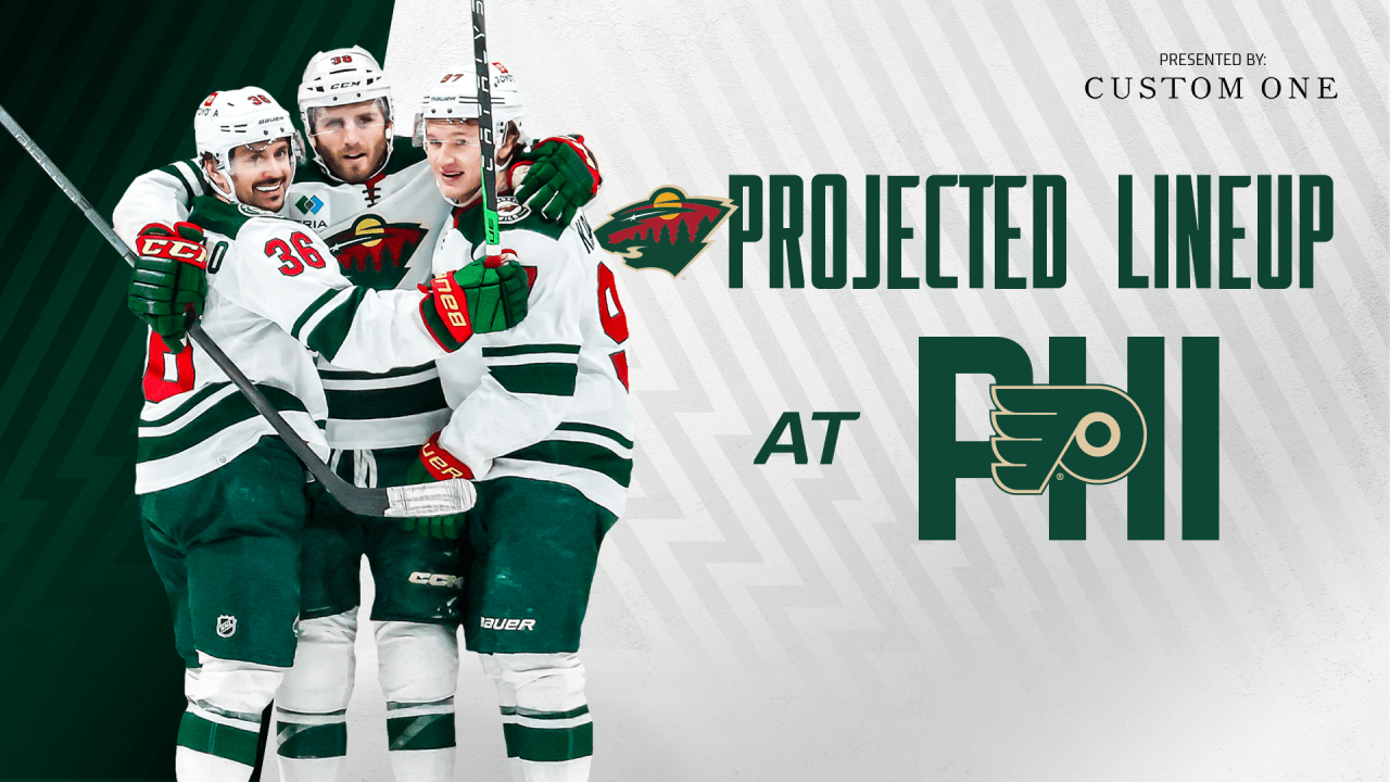 Projected Lineup at Flyers | Minnesota Wild