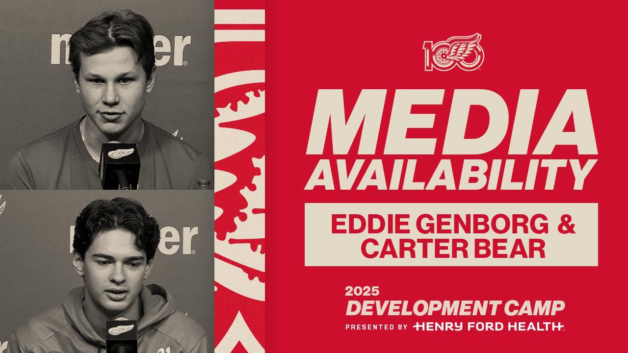 Carter Bear and Eddie Genborg Development Camp Day 4 | Detroit Red Wings