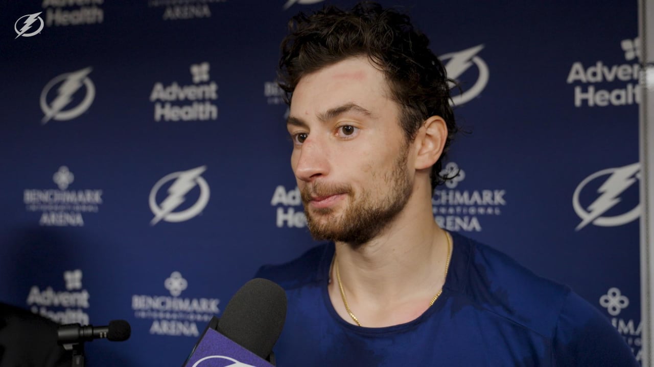 Anthony Cirelli | Postgame vs Columbus Blue Jackets | Tampa Bay Lightning