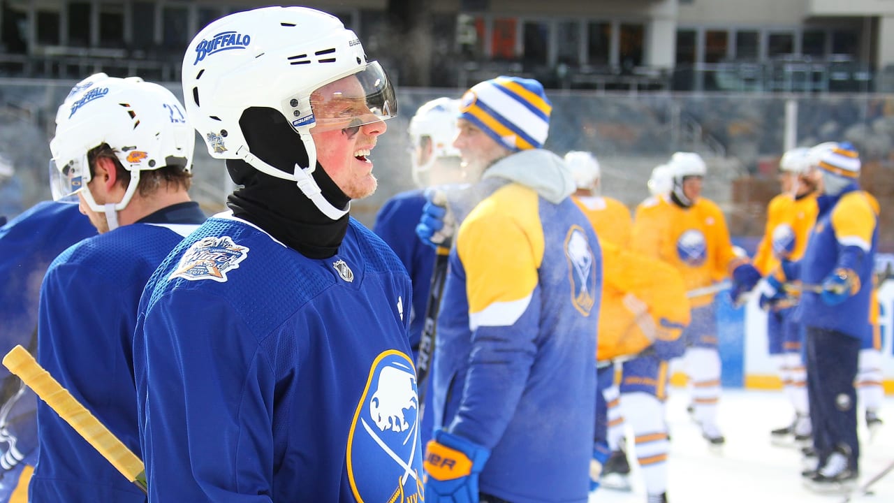 Smiles, memories abound as Sabres take the ice for outdoor practice ...