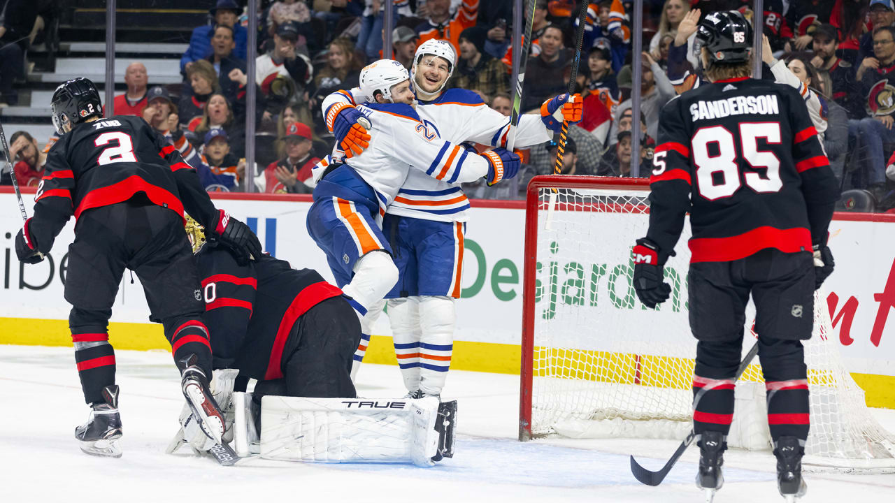 RELEASE: Hyman hits 50 with PPG in Ottawa | Edmonton Oilers
