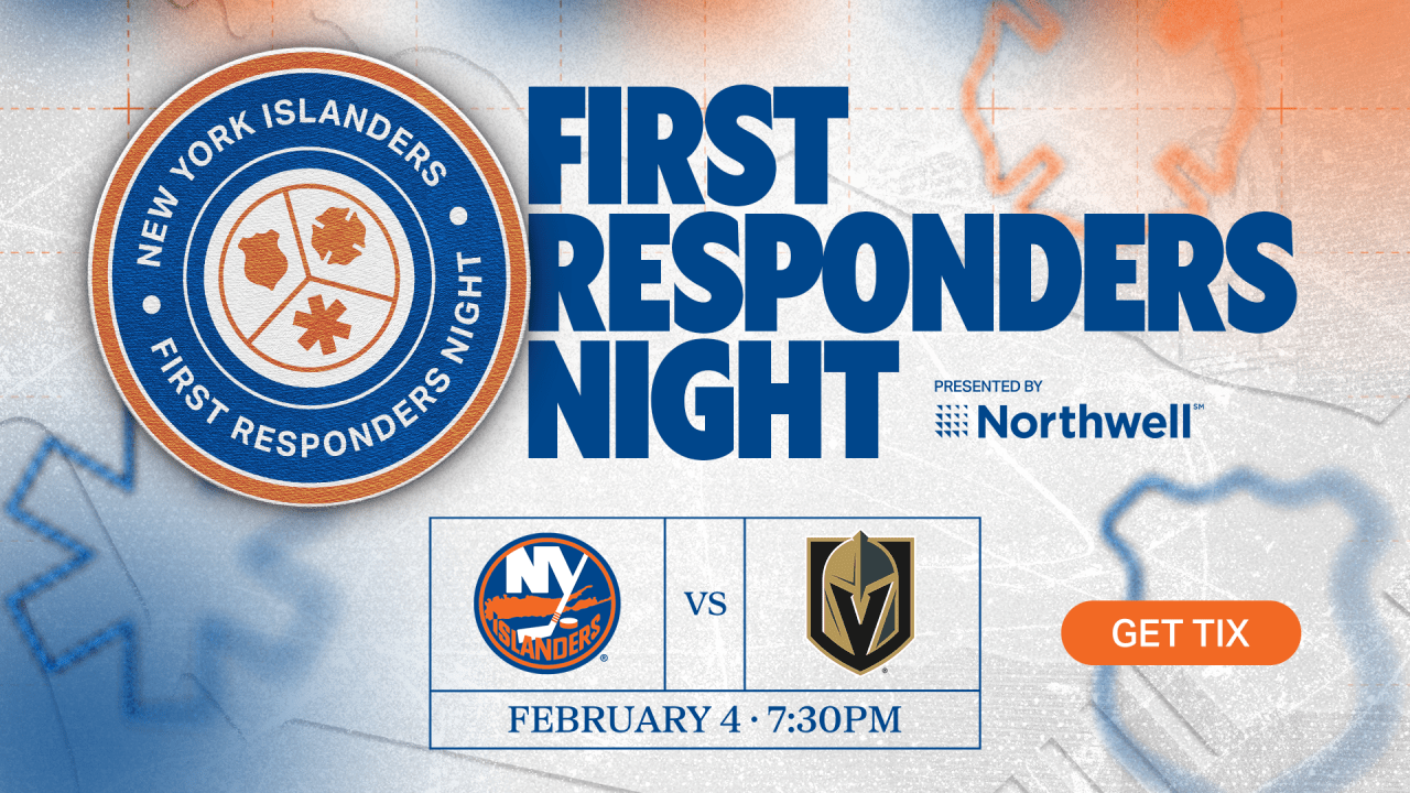 Islanders to Host First Responders Night vs Vegas | New York Islanders