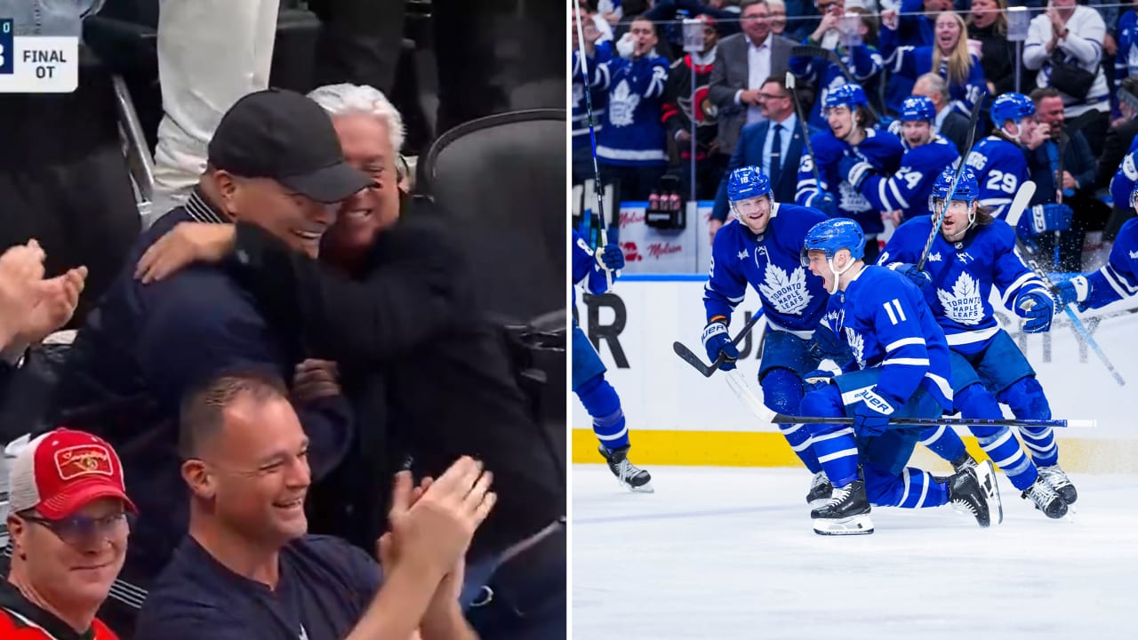 Tie Domi celebrates son Max’s overtime winner for Maple Leafs in Game 2 ...